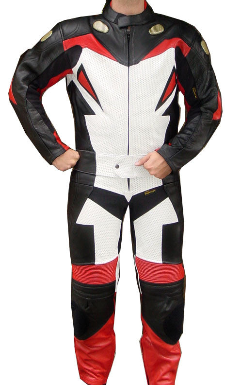 Perrini's Storm 2pc Motorcycle Riding Racing Leather Track Suit with P ...