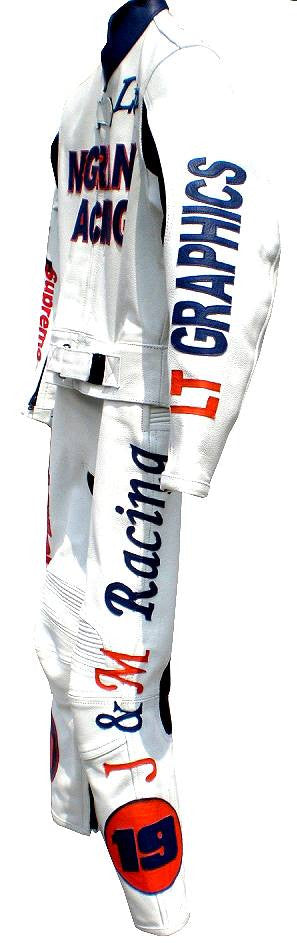 Custom Motorcycle Leather Racing Suit with Personal Name Number Hump O ...