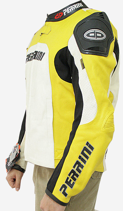Motorcycle Racing Leather Jacket GP Armor Tornado Ce – TopGearLeathers